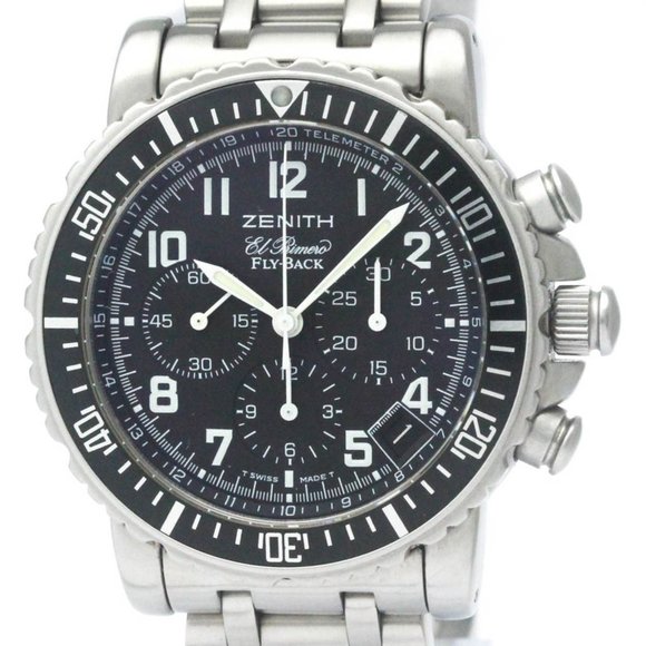 Zenith | Accessories | Polished Zenith Rainbow Flyback El Primero Steel ...